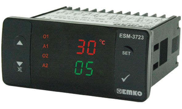 Controlador de humedad y temperatura PID, 4 salidas, 77x35mm, EMKO ESM ...